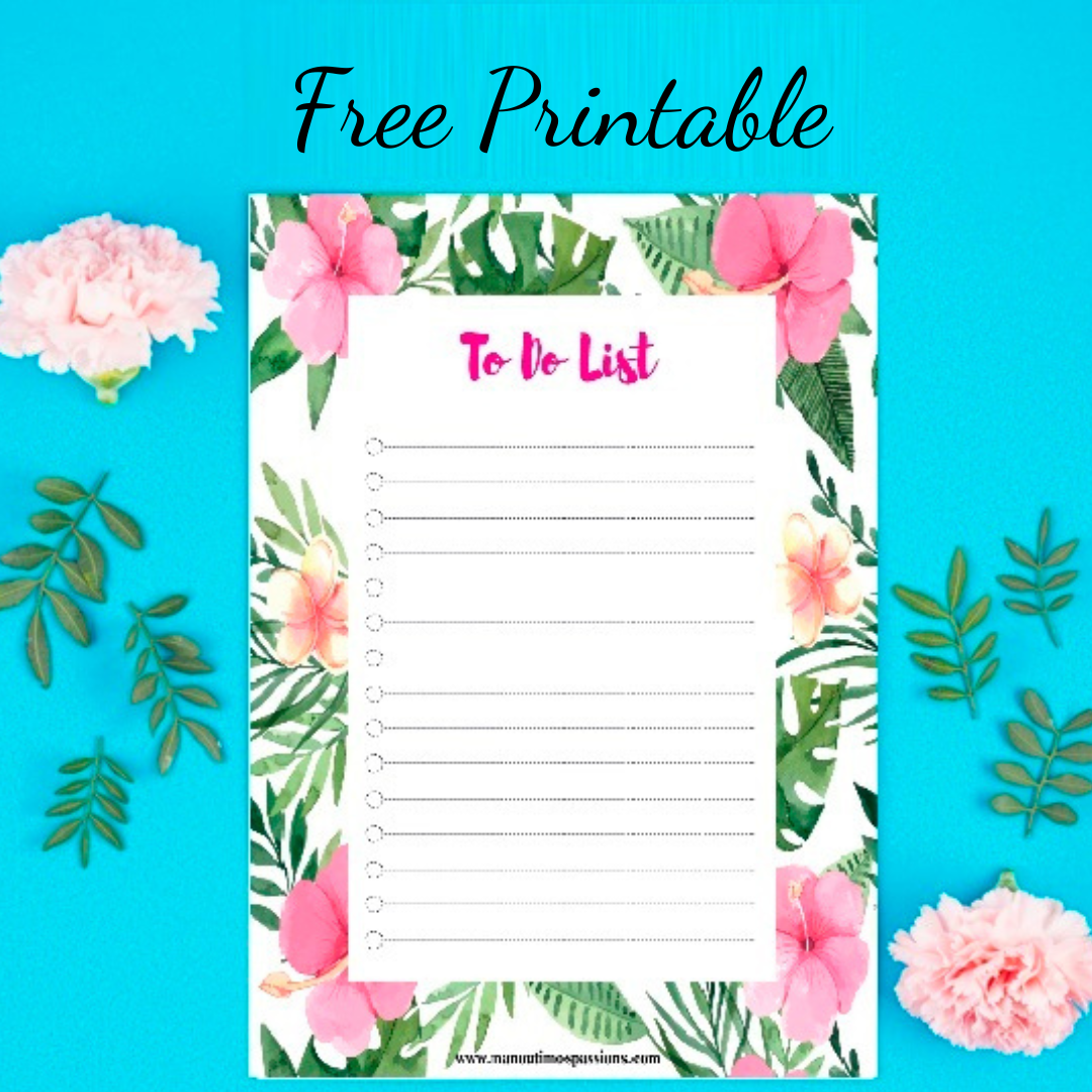 To do liste tropicale à imprimer gratuitement pour mieux s’organiser